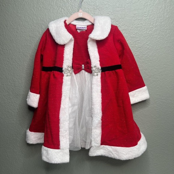 Dresses | Girls Santa Dress With Coat | Poshmark